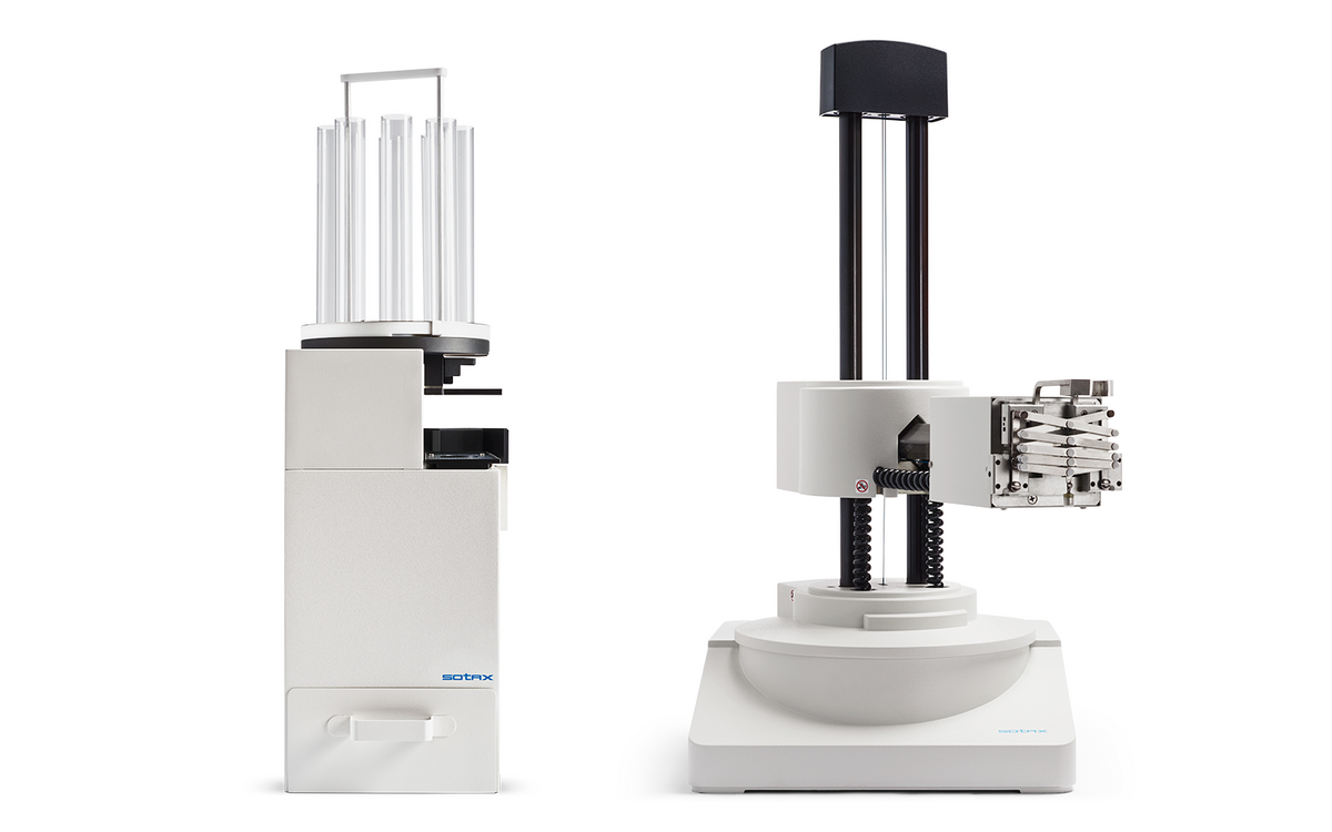 Automated basket exchange and sinker removal for dissolution tests | SOTAX